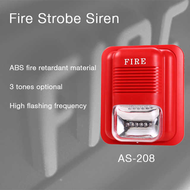 White Fire Alarm - Conventional Fire Alarm with LED Flashing Light DC24V