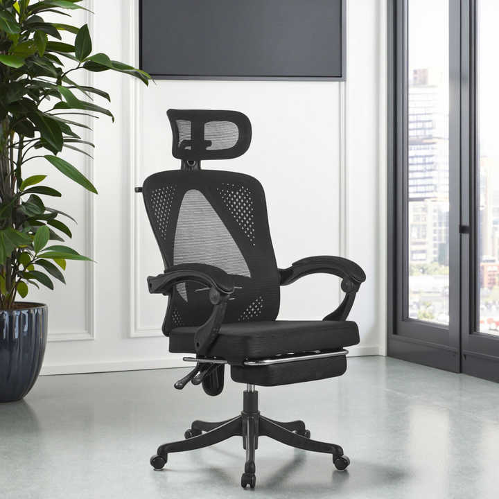 ErgoVerse Pro Stylish Office Chair with Extendable Headrest Durable ...