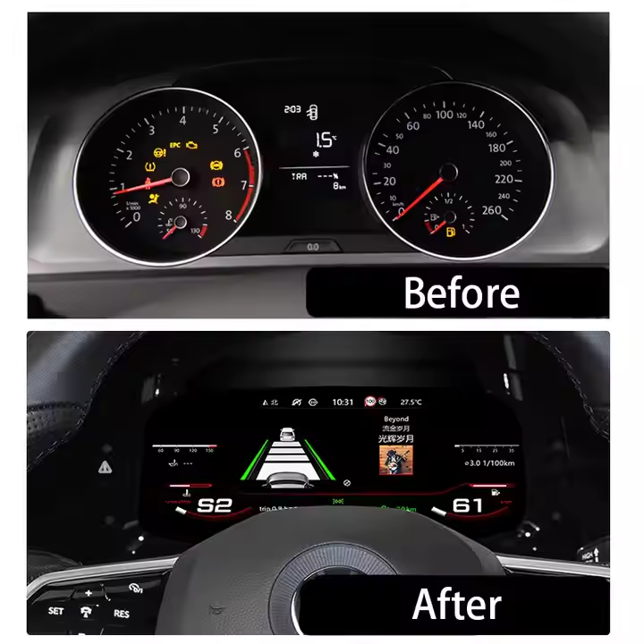 12.3 Inch Linux System Car Instrument Cluster for VW Golf7/Sportsvan ...