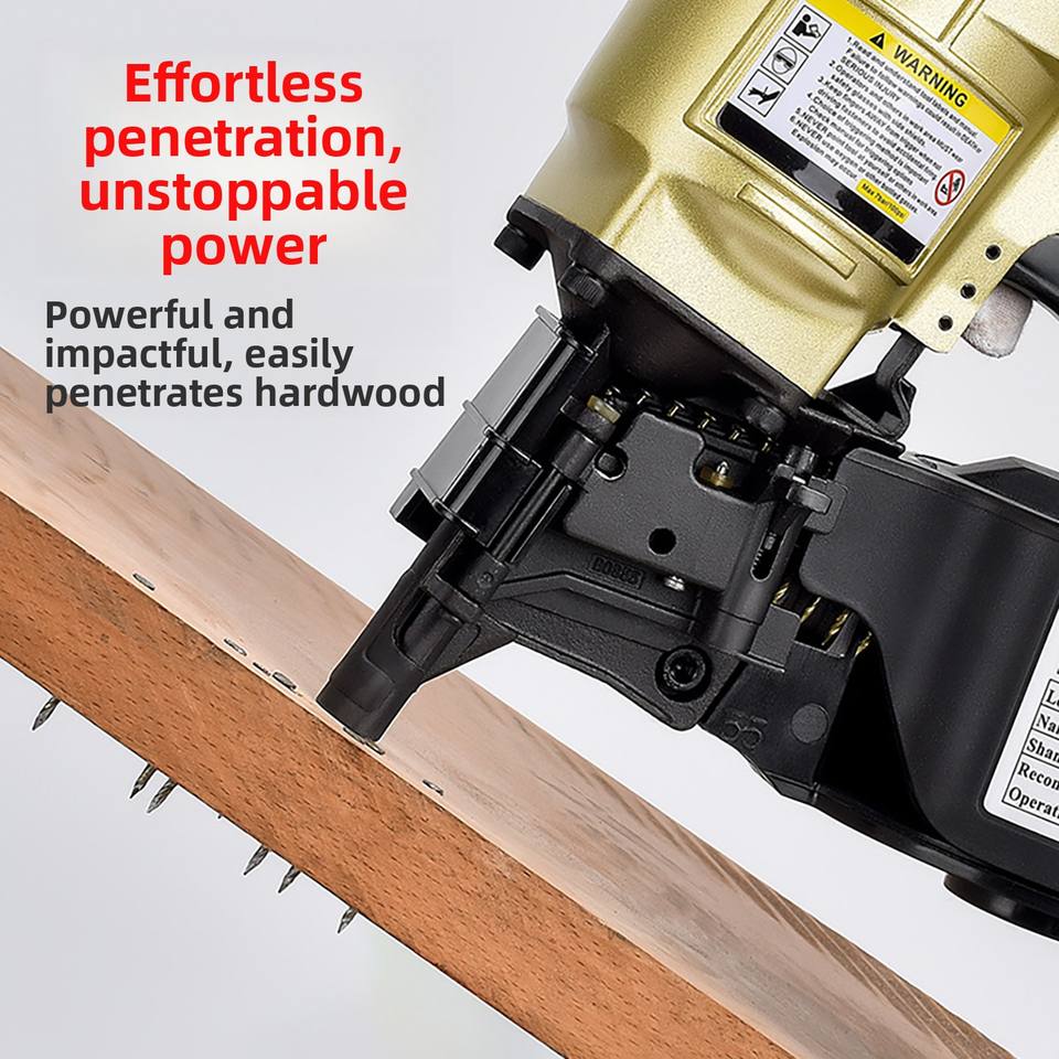 Pneumatic Nail Gun for Carpenter Use Iron Nails Wooden Frames Pallets ...