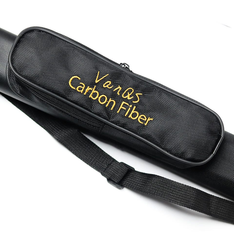 Black/Grey/Blue 2B2S PU Leather & Canvas 1/2 Billiard Pool Cue Bag ...