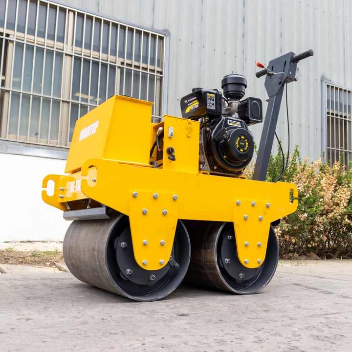 Small Walk-Behind Dual Drum Roller for Road Maintenance Portable Mini ...
