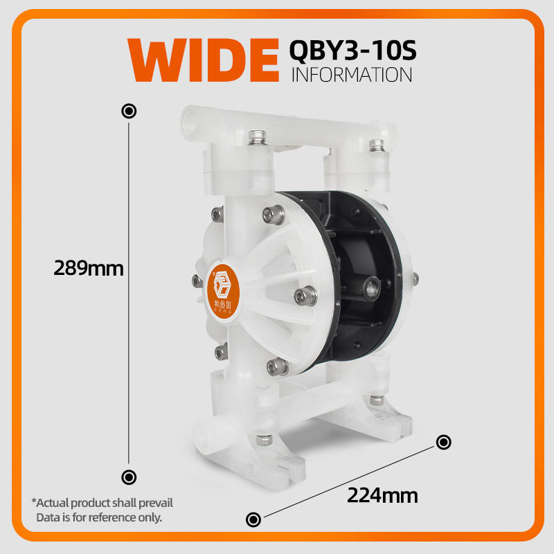GODO QBY3-10s PP PTFE Acid-Resistant Pneumatic Pump Water Oil Chemical ...
