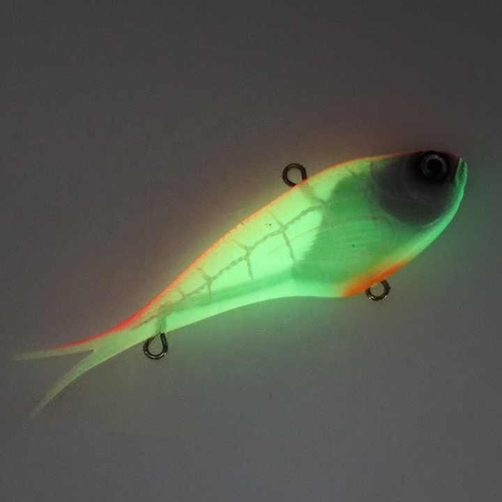 130mm/60g 5X TPR/TPE VIBE Saltwater Freshwater Snapper Reefies Barra Cod Vibration Fishing Fast ...