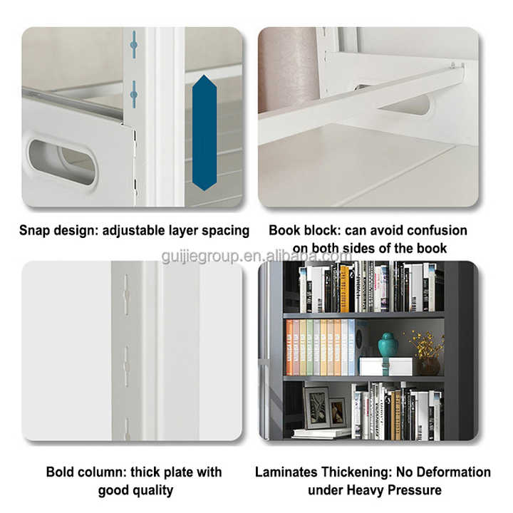 Steel Bookshelf in Custom Bookshelf Modern Library Furniture Commercial ...