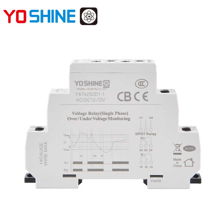 Yoshine AC/DC 12V-72VAC/DC Single Phase Overvoltage and Undervoltage ...