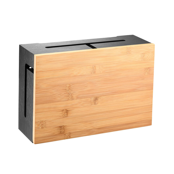 Bamboo Cable Management Box with Magnetic Lid| Alibaba.com