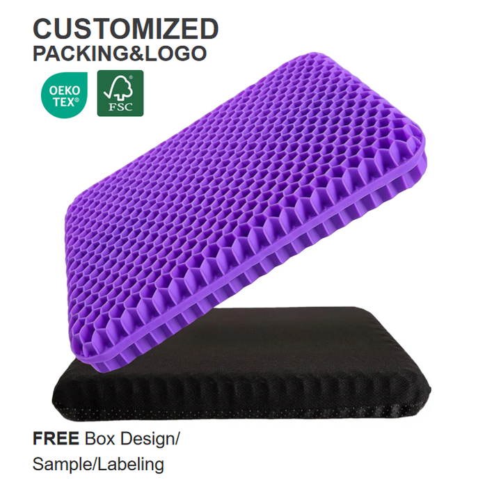 TPE Seat Cushion - Ergonomic Gel for Office & Travel