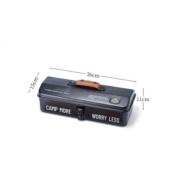 HYSJ Camping Metal Storage Box - Durable & Double-layered
