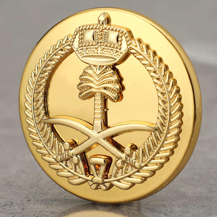 Manufacturer Wholesale Custom Metal Badges Metal logo 3D Beret Cap Gold ...