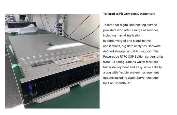 For Dell High Performance R770 2U Rack Server with Intel Xeon Processor ...