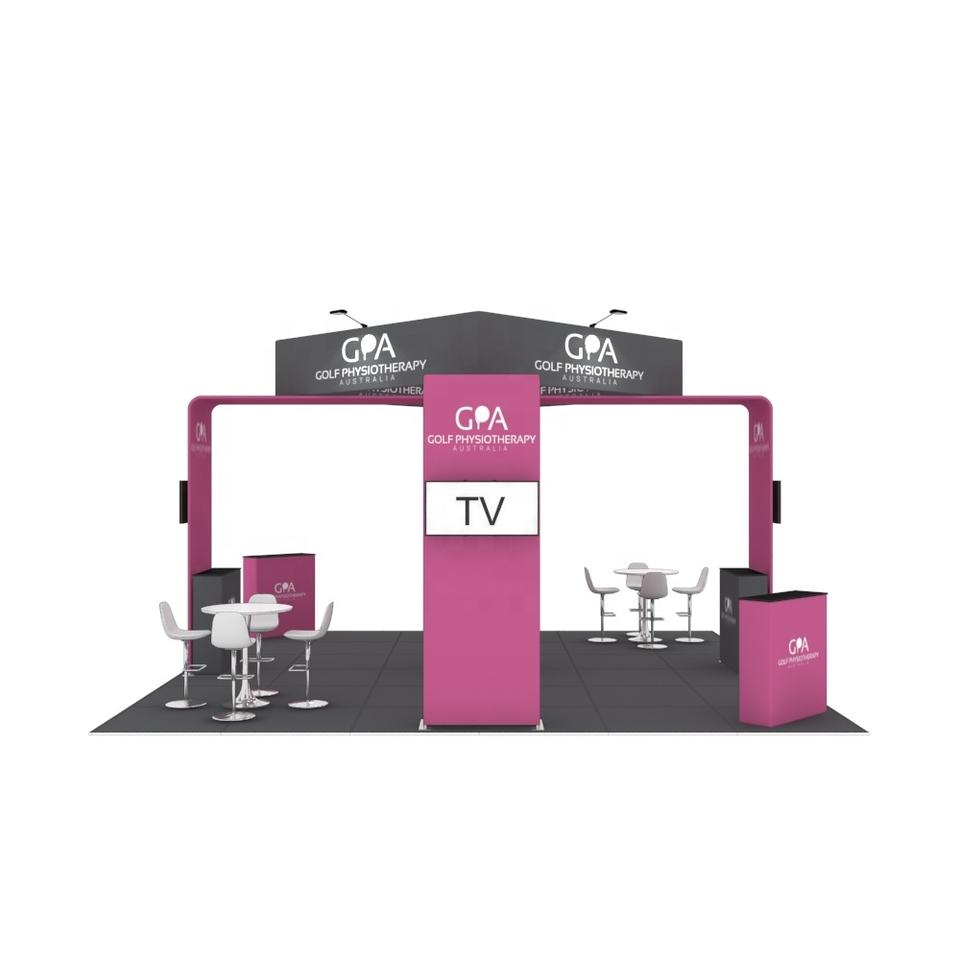 Custom 20x20 Aluminum Tension Fabric Backdrop Stand for Modern Trade ...