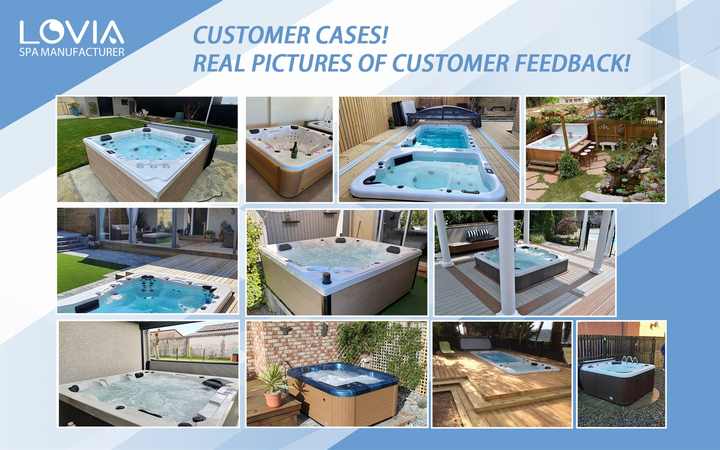 Outdoor Swim Spa Hot Tub - 8 Person Large Space Whirlpool