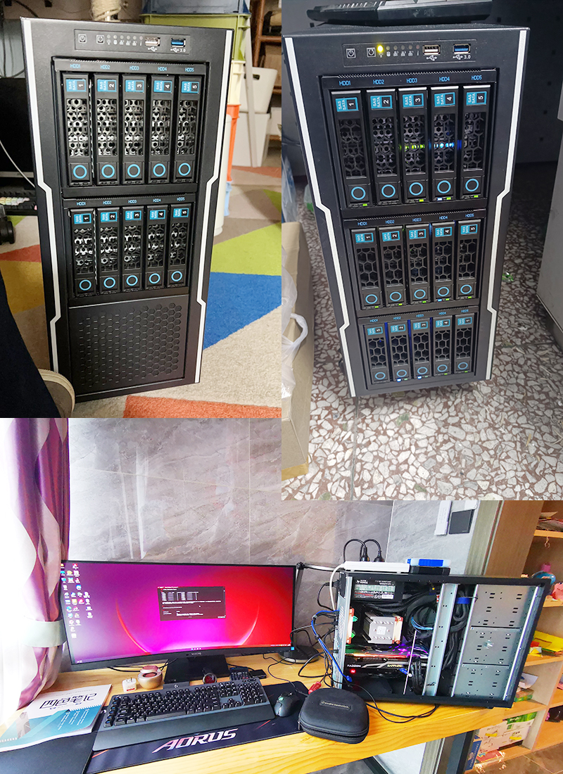 Zhenlong full-tower NAS chassis chassis ITX MATX ATX EATX 15 disk hot ...