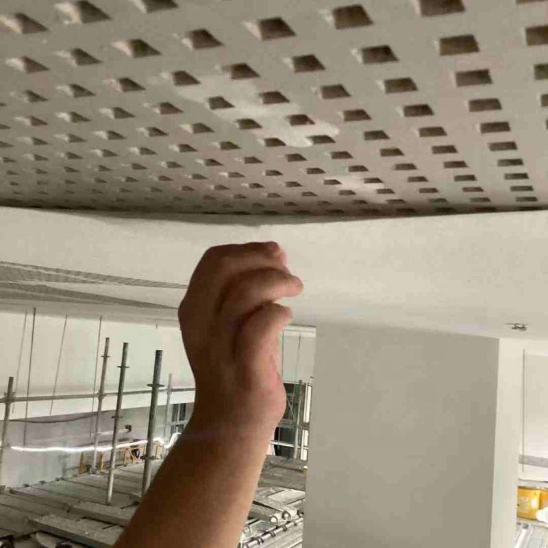 Monolithic Perforated Plasterboard Ceiling Suspended Acoustic System ...