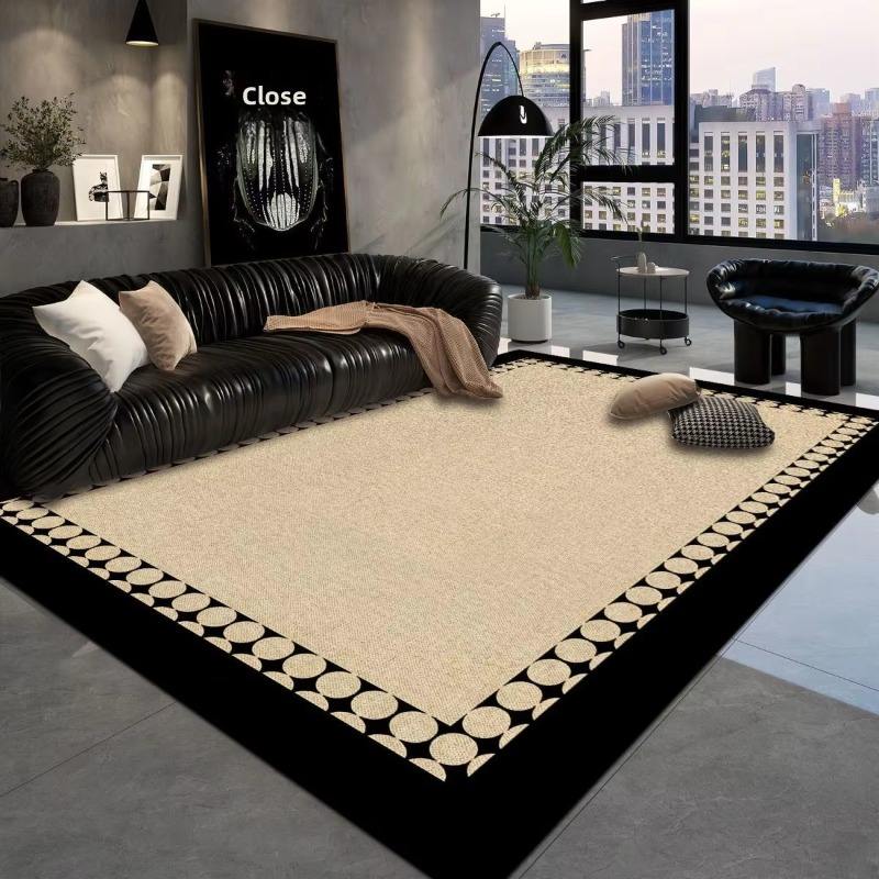 DA Crystal Velvet Geometric Pattern Living Room Carpet Dirt-Resistant ...