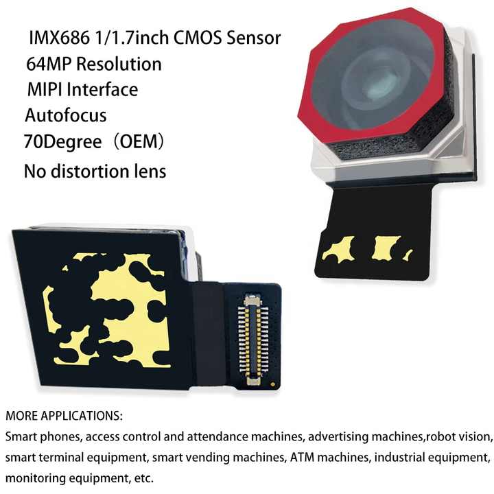 IMX686 64MP Autofocus MIPI Camera Module for Smart Home & OEM