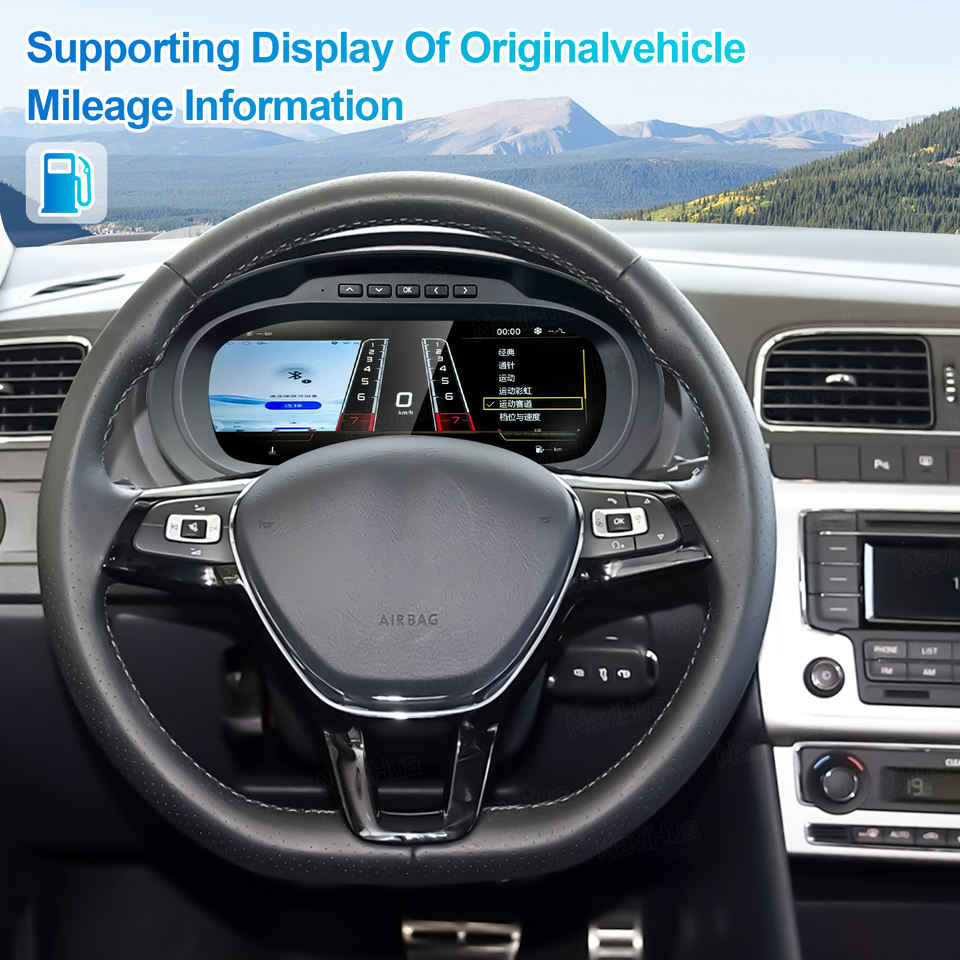 Navihua Digital Dashboard Instrument Cluster for VW Polo 2012-2018 LCD ...