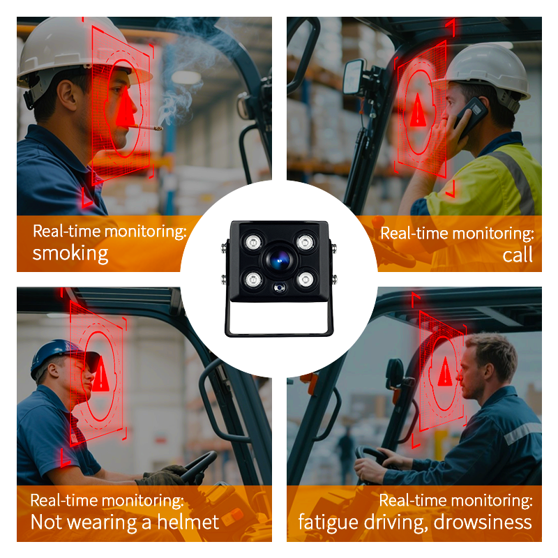 24V Forklift Reverse Forklift Alert System AI Powered Camera Pedestrian ...