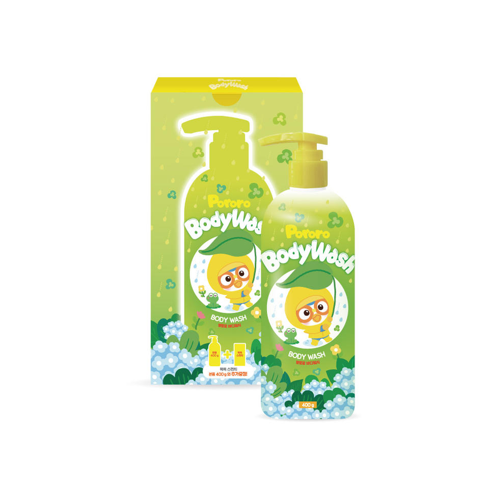 Pororo Kids Liquid Body Wash 400g Moisturizing for Children Bathing for ...