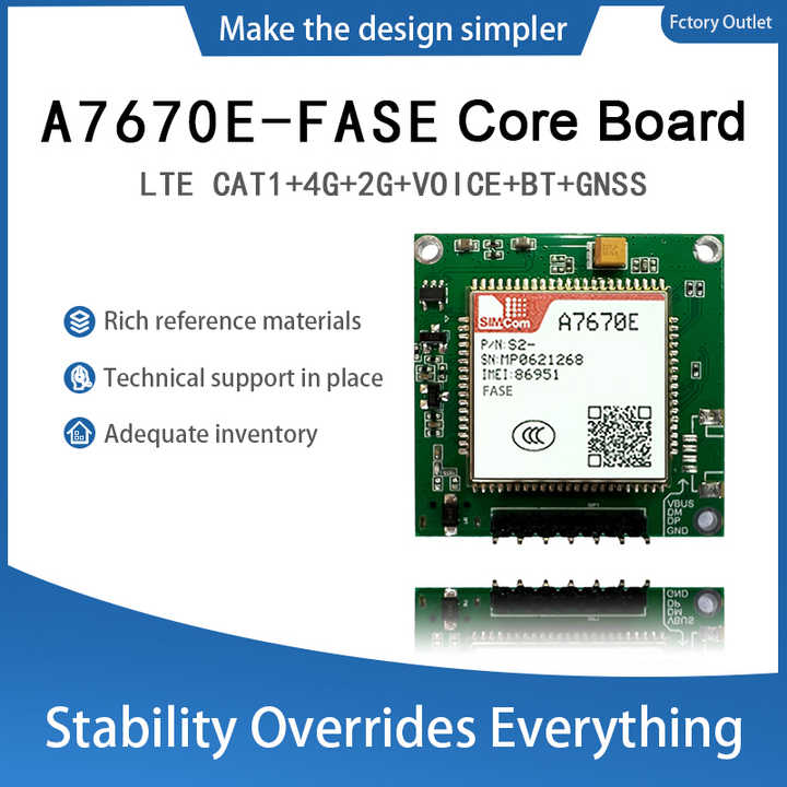 Simcom A7670E-FASE LTE Cat.1 Module - 4G Development Board