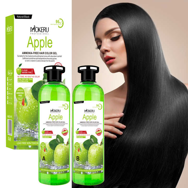 Mokeru Apple Hair Dye Crystal Black - Unisex Permanent Color