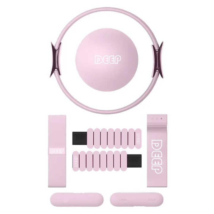 Pilates Essential Kit with Pilates Ring Pilates Ball Silicone Dumbbells ...