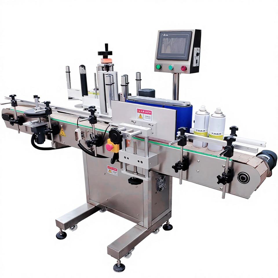 Fully Automatic Vertical Bottle Labeling Machine for Food Beverage ...