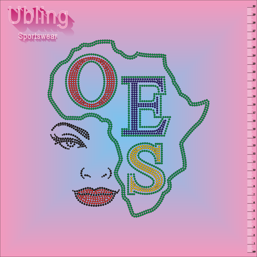 Free Sample Stable Glass Rhinestone Custom Transfer Designs OES Iron on ...