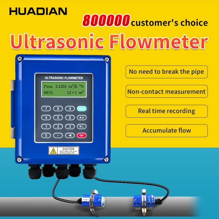 Rs485 2 Inch Digital Industrial Micro Water Flow Meter Smart Wall Mounted Ultrasonic Flow Meter ...
