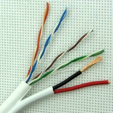 Outdoor and Indoor Use Network LAN Cable with 2C Power Wire Cat5e/CAT6 ...