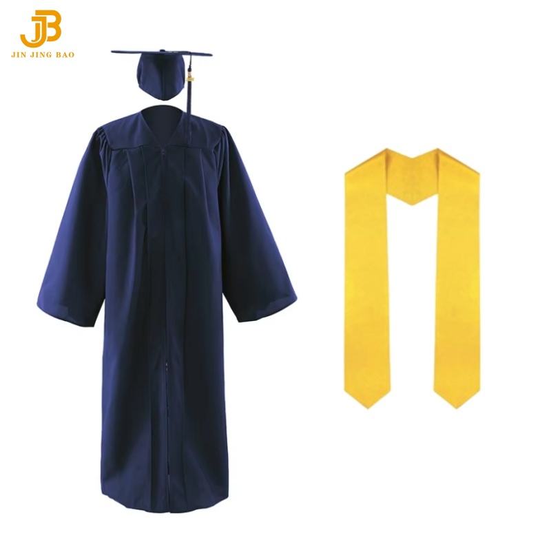 University Graduation Gown - Navy Blue Toga Adult Style