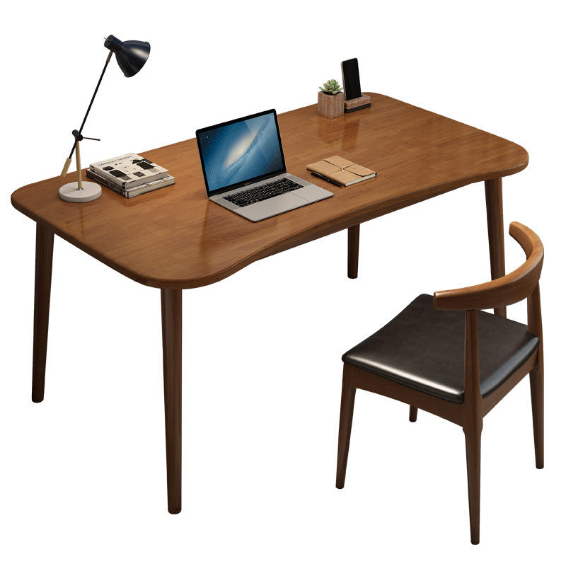 Simple solid wood computer desk home study desk bedroom office desk ...