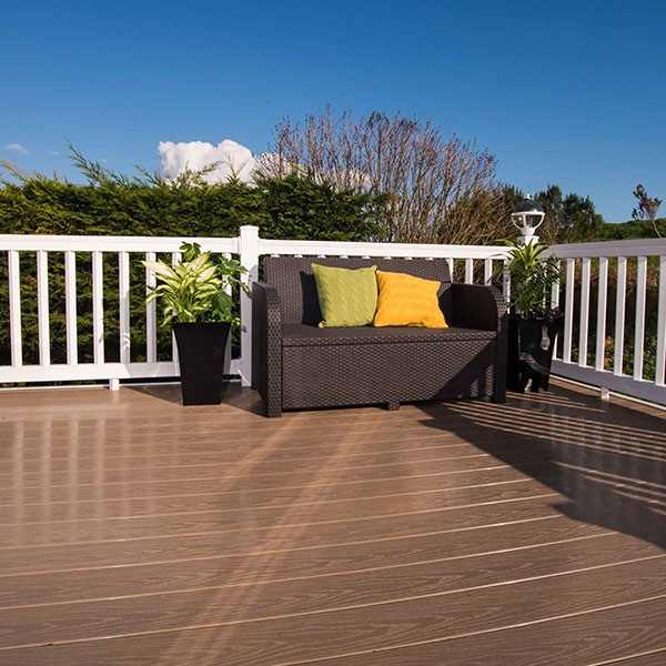 Durable Outdoor Flooring - 23mm Thick Wood Grain Decking