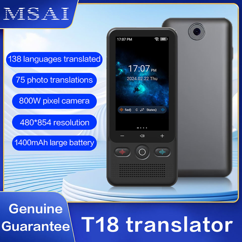 Smart Portable Electronic Translator 138 Online Languages Voice ...