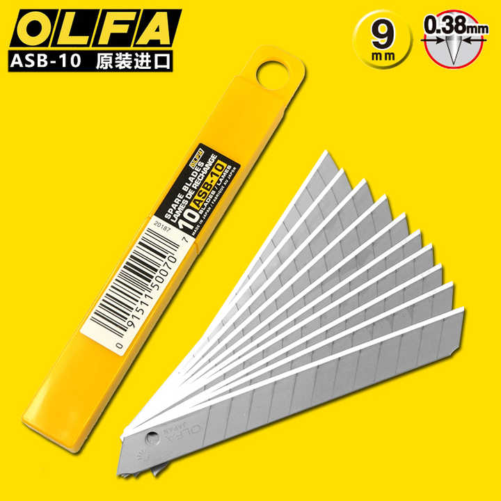 OLFA Cutter 30-Degree Angle 9mm Utility Knife Blade 0.38mm Thick SAB-10