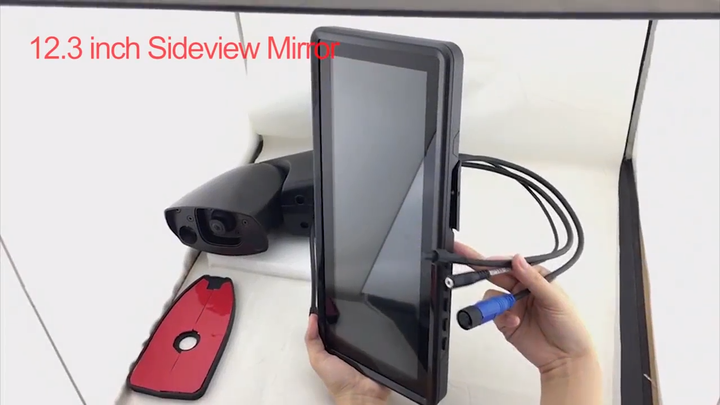 12.3 Inch HD 1080P Split View Wide Screen Mirror Monitor System Side ...
