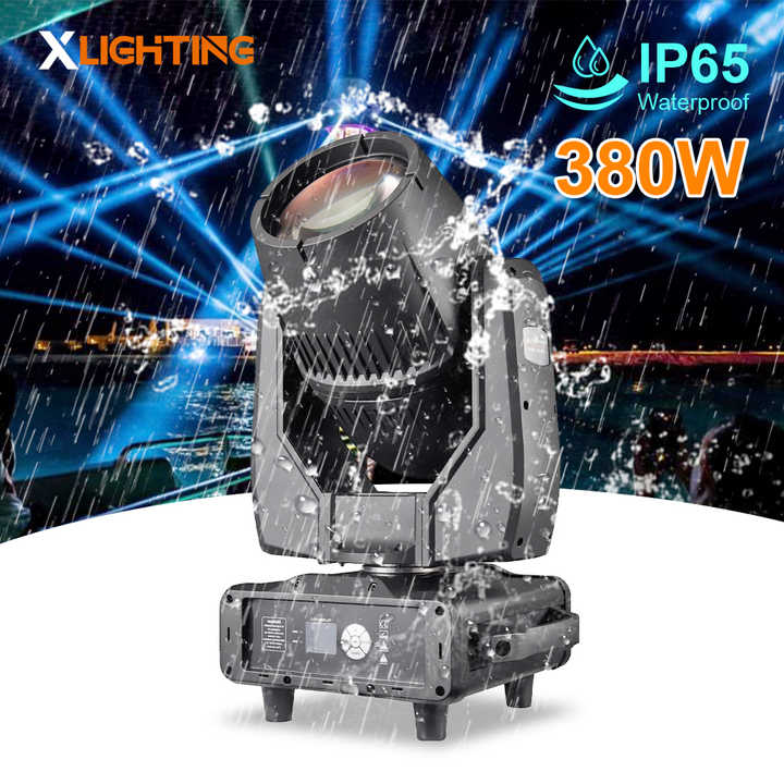 XLIGHTING Waterproof 380w Moving Head Beam Light DJ Party IP65