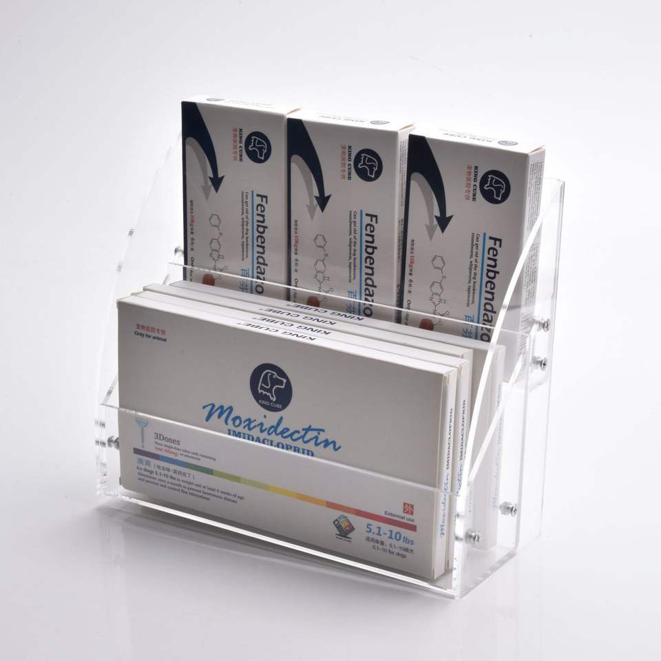 5 Layers Plexiglass Trapezoidal Assembling Drug Display Racks
