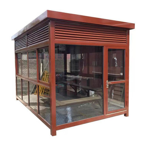Prefab Steel Frame Glass Window Portable Outdoor Smoking Shelters ...