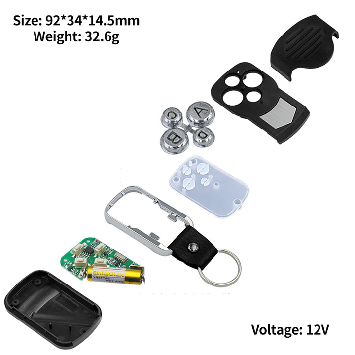 Universal 433Mhz Cloning Remote Copy Code Optional 4 Keys Wireless ...