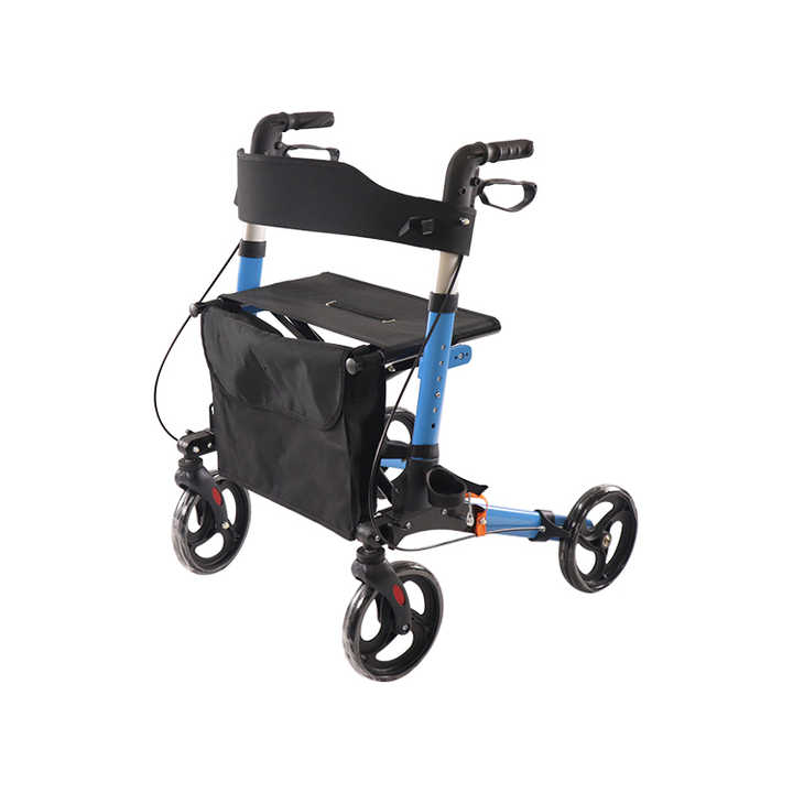 Aluminum 4 Wheeled Rollator Walker with Adjustable Height & OEM