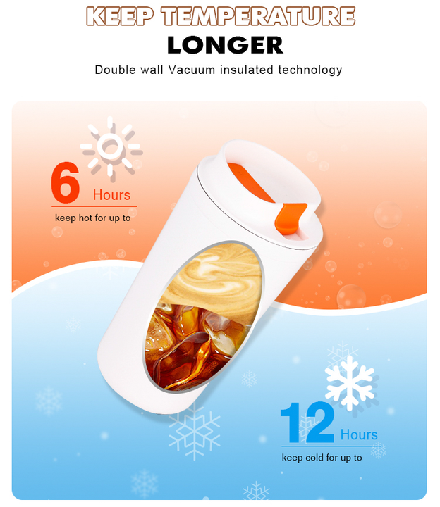 Custom logo Eco-friendly 540ml Cup Coffee Mug Ceramic Double Wall Stainless Steel Insulated ...