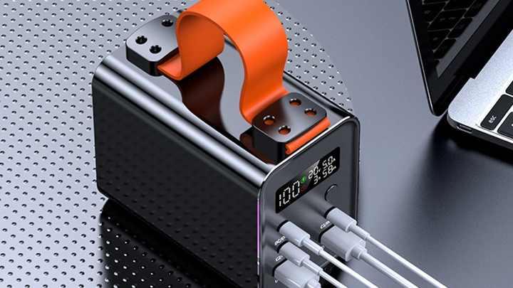 12V DC PD100W Type C real 60000mah laptop power bank with DC12V output ...