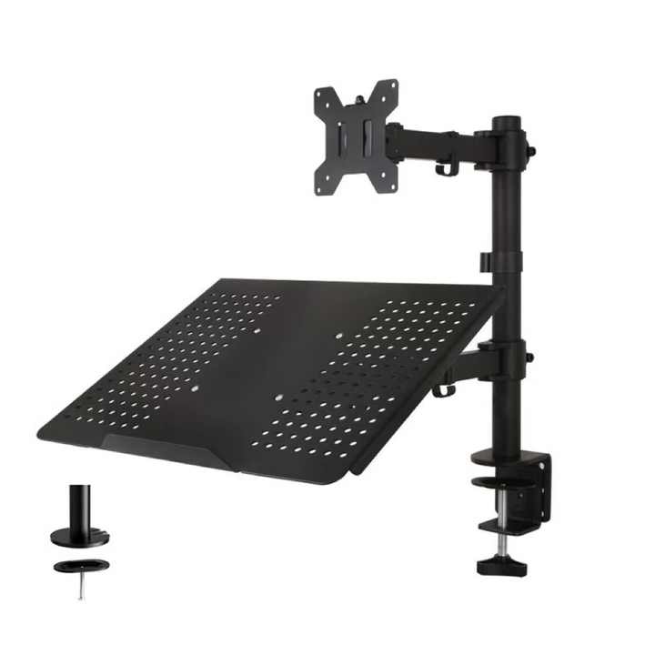 Ergonomic Additional Support Desktop Mounting Bracket Supports 32-inch ...