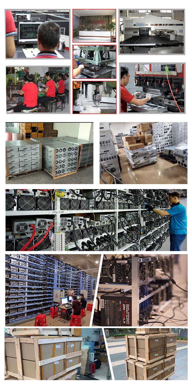 Brand new 5/8/9 card pc rig graphics card chassis chassis barebones gpu ...