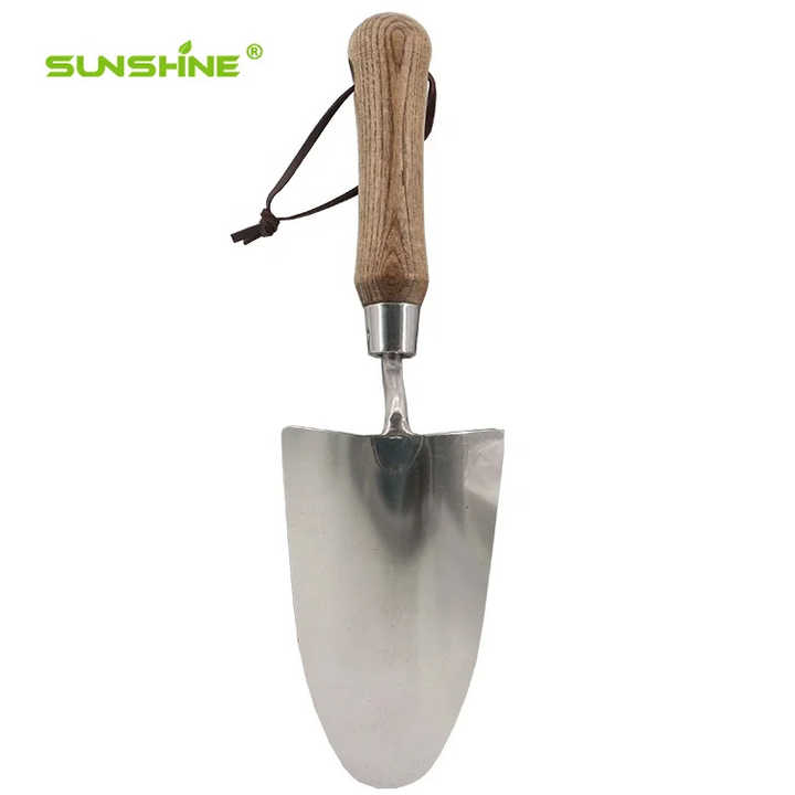 SUNSHINE Mini Garden Shovel Small Wooden Handle Stainless Steel Shovel ...