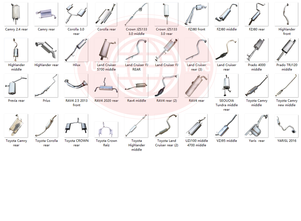 Exhaust Pipes Headers Muffler for Toyota Coaster Bus Exhaust Car ...