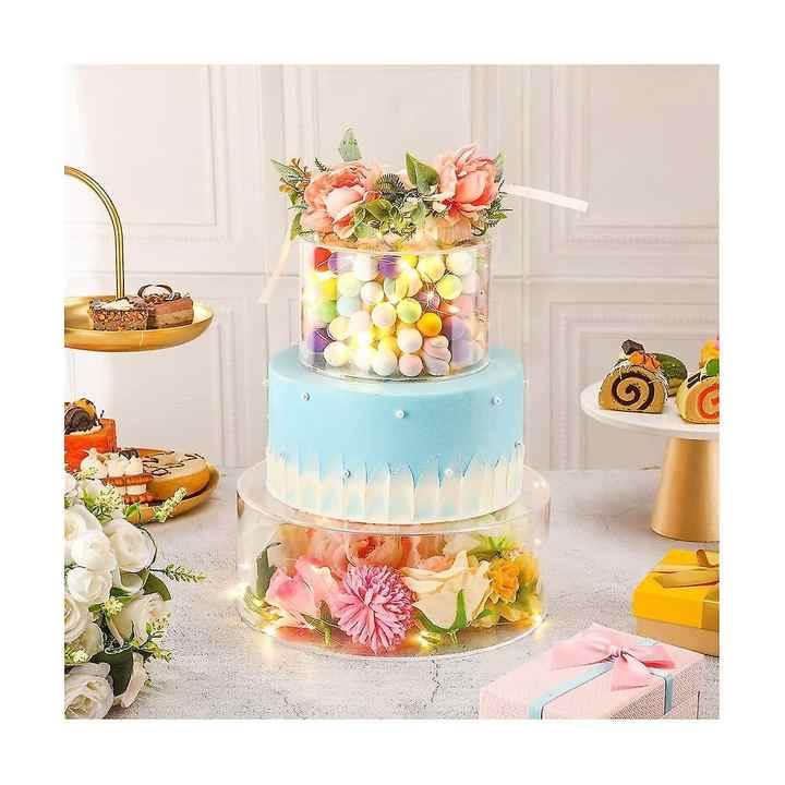 Acrylic Fillable Cake Display Board - Clear & Customizable