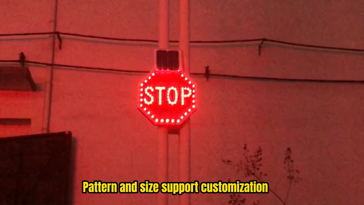 Yellow Pedestrian Crosswalk Signs Octagon Solar Flashing Light Traffic ...